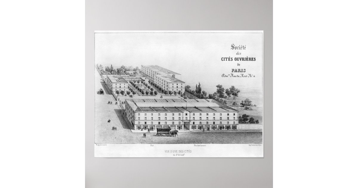 Workers' housing estate poster | Zazzle