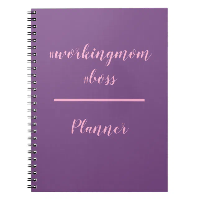 Workingmom Boss Hashtag Planner Notebook | Zazzle