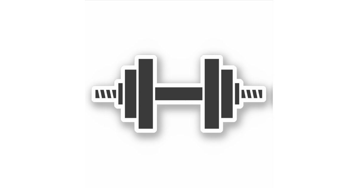 Workout Gym Barbell Cut Out Decal | Zazzle
