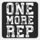 Workout Inspiration - One More Rep - Motivational Square Sticker | Zazzle