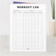 Workout Log + 30 Day Challenge & Tracker Card | Zazzle