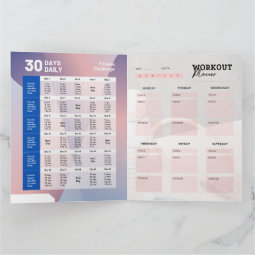 Workout Log + 30 Day Challenge & Tracker Card | Zazzle