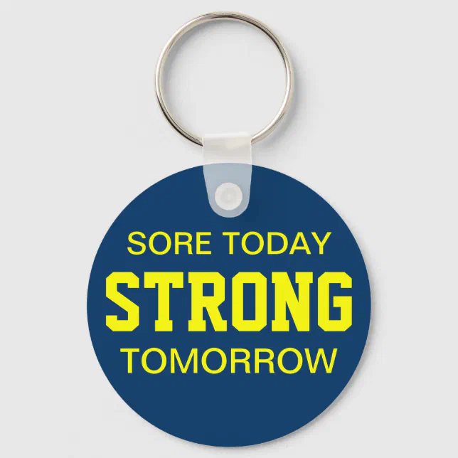 Workout Motivation Keychain | Zazzle