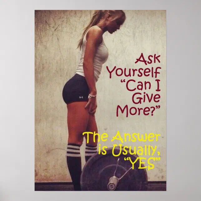 Workout Motivational Poster | Zazzle