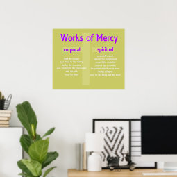 Works of Mercy Poster customizable graphic art | Zazzle