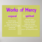 Works of Mercy Poster customizable graphic art | Zazzle