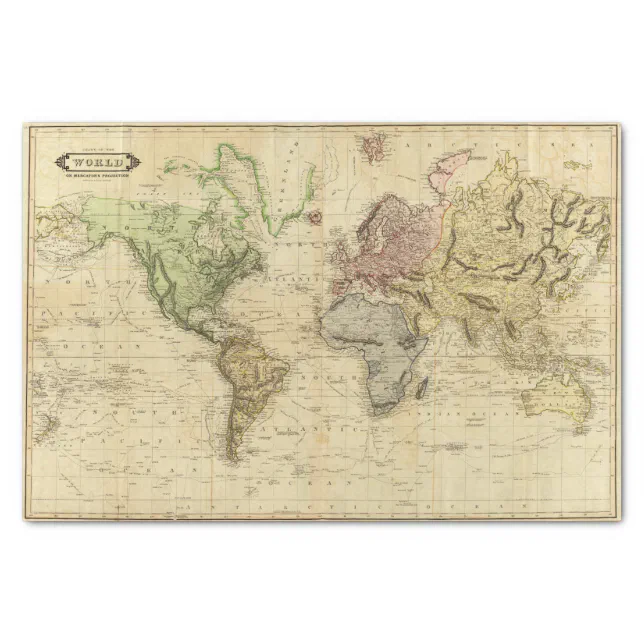 World 5 tissue paper | Zazzle