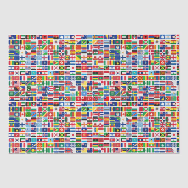 World All Countries Nation Flags Decoupage Tissue Paper | Zazzle
