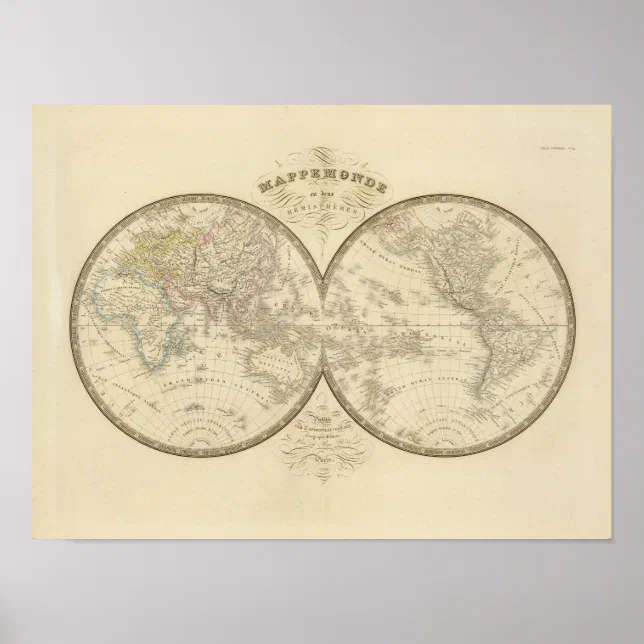 World Atlas Map Poster | Zazzle
