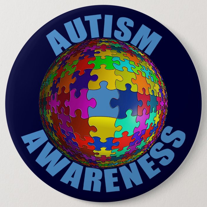 World Autism Awareness Button (extra large) | Zazzle.com