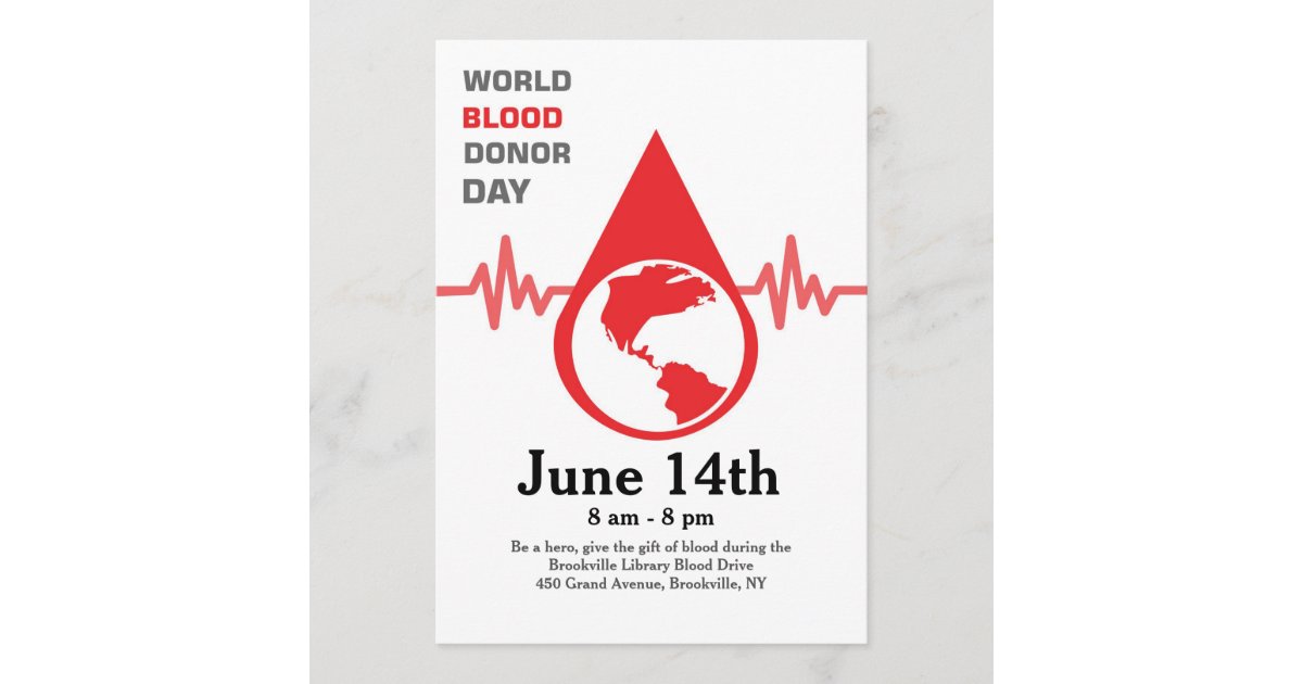 World Blood Donor Day Card | Zazzle.com