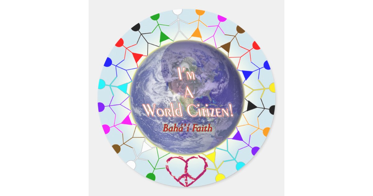 World Citizen Sticker | Zazzle