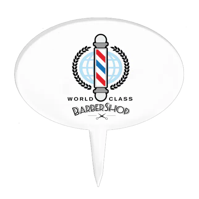 World Class Barber Shop Cake Topper | Zazzle