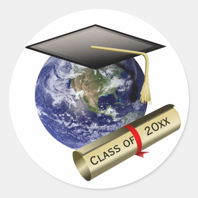 World Class Graduation Classic Round Sticker | Zazzle