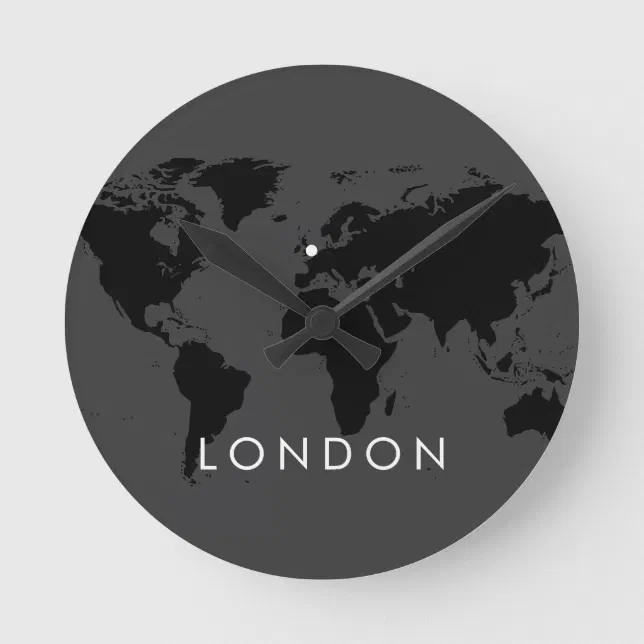 World Clock Custom Elegant Modern City Time Zone | Zazzle