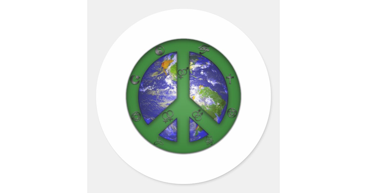 World Coexist Classic Round Sticker | Zazzle