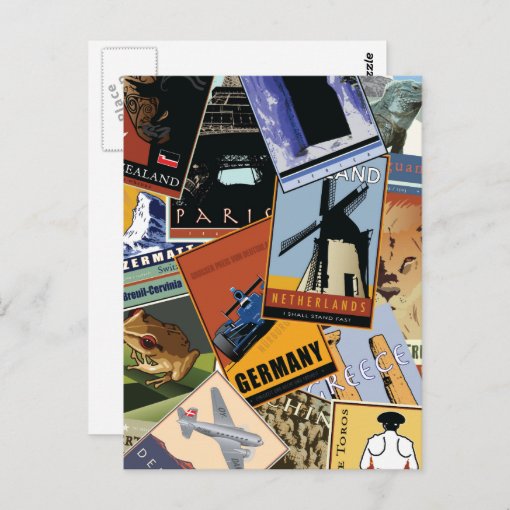 World Collage Postcard | Zazzle