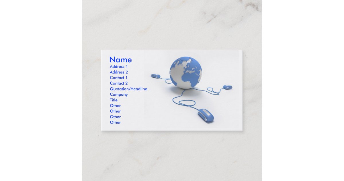 World Connection Business Card | Zazzle