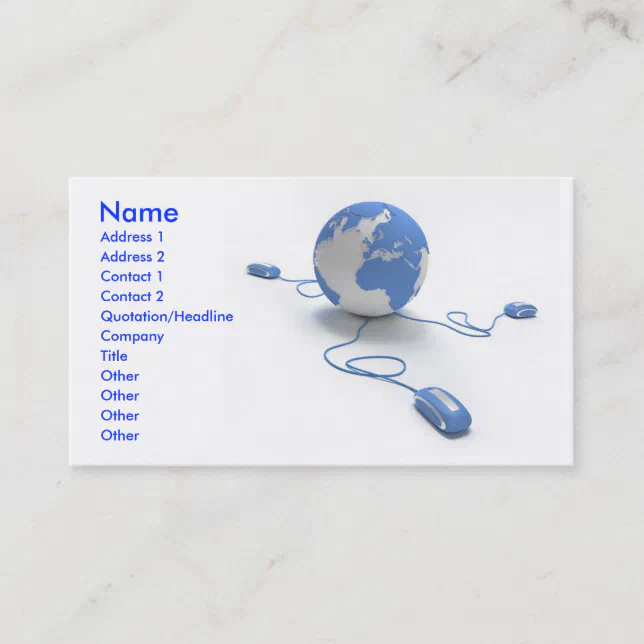 World Connection Business Card | Zazzle