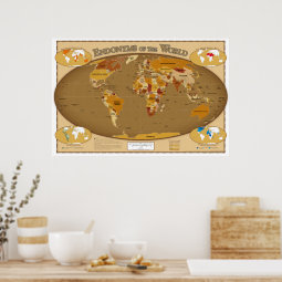 World Countries in their Local Language (Endonyms) Poster | Zazzle