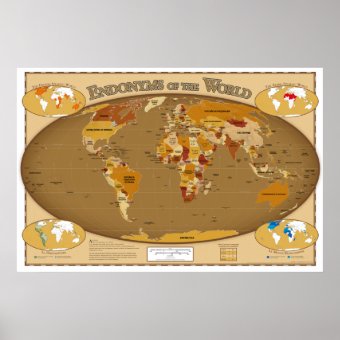 World Countries in their Local Language (Endonyms) Poster | Zazzle