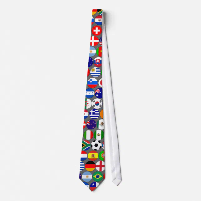World Cup Soccer Flags Tie | Zazzle