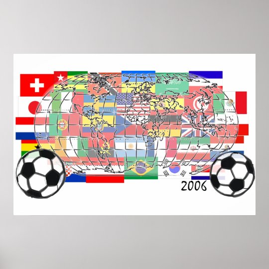 World Cup Soccer Globe Poster | Zazzle.com