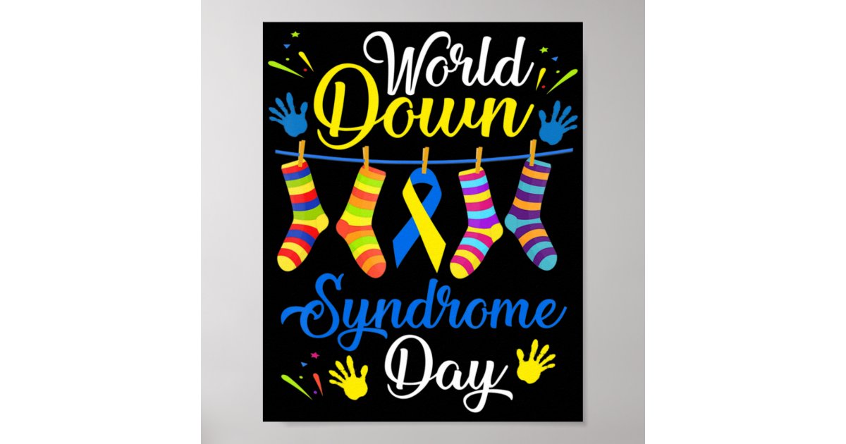 World Down Syndrome Day Awareness Socks 21 March Poster | Zazzle