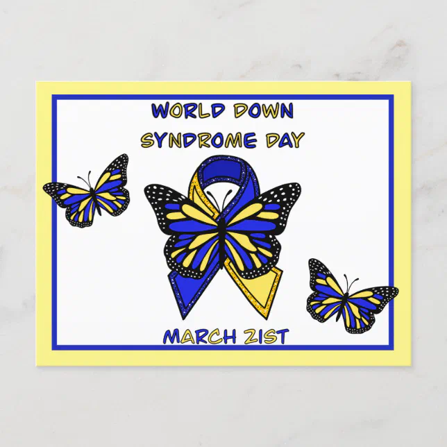 World Down Syndrome Day is March 21st Postcard | Zazzle