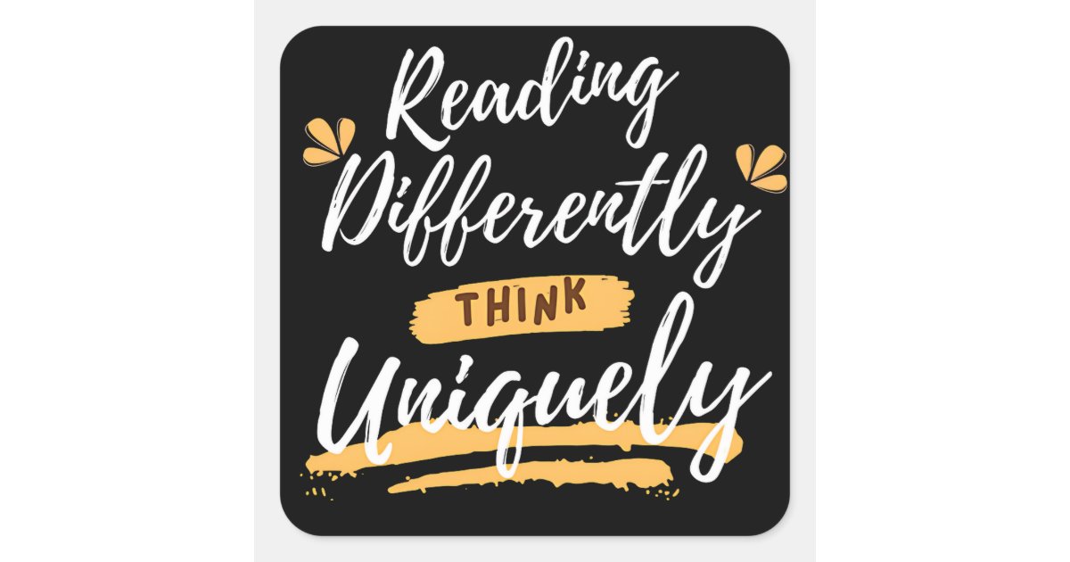 world dyslexia awareness square sticker | Zazzle