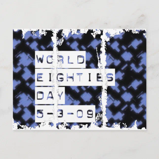 world eighties day postcard | Zazzle