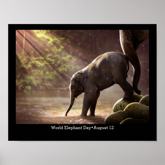 World Elephant Day Poster | Zazzle.com