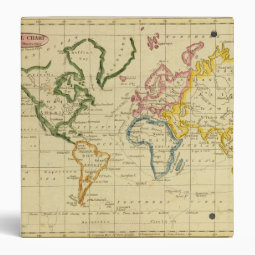 World engraved map 3 ring binder | Zazzle