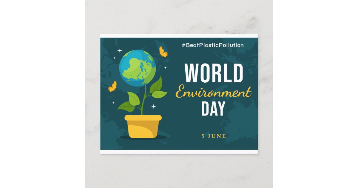 World Environment Day 5 June Planet Earth Postcard | Zazzle