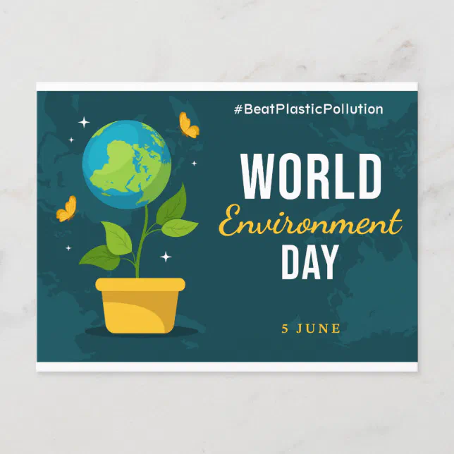 World Environment Day 5 June Planet Earth Postcard | Zazzle