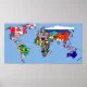 World Flag Map Poster | Zazzle