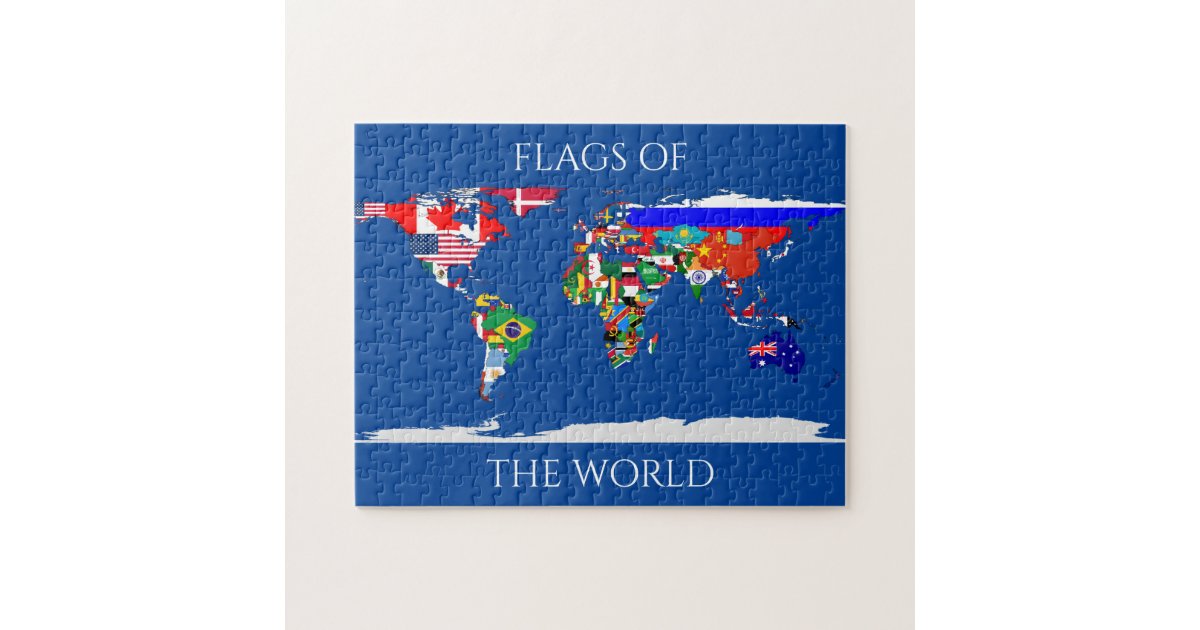 world flags jigsaw puzzle | Zazzle