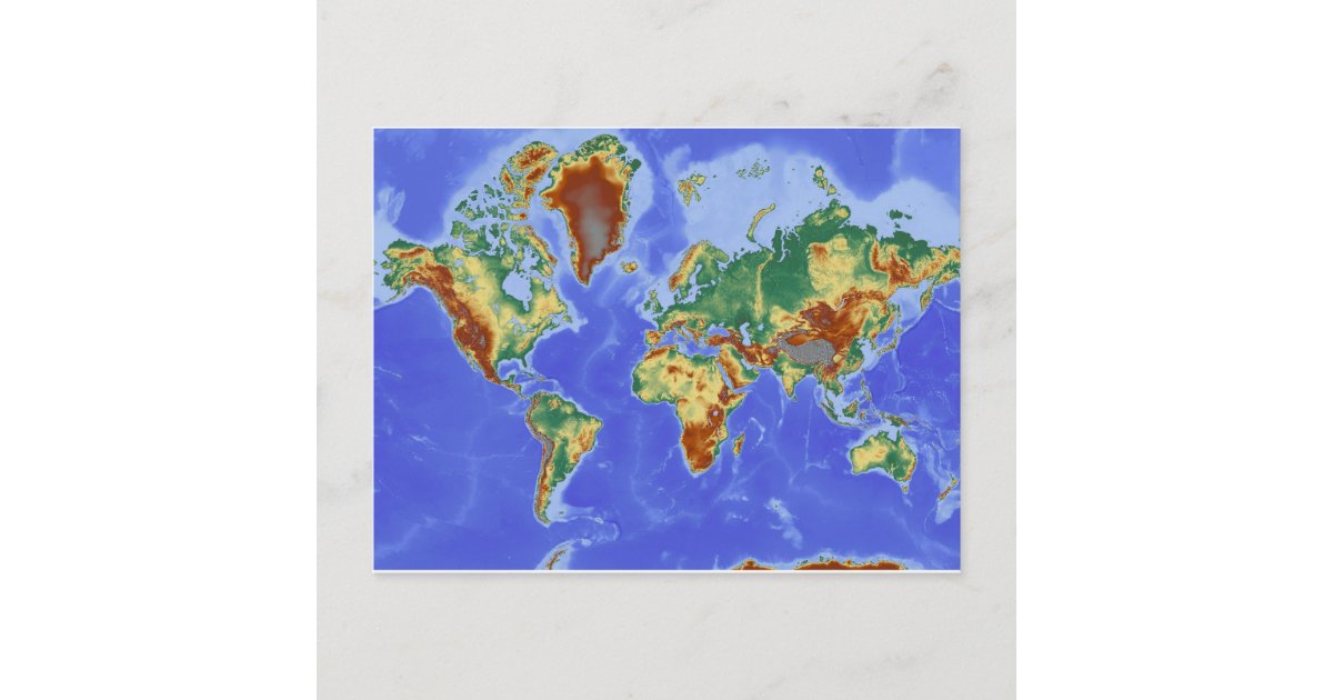 World Geographic International Map Postcard | Zazzle