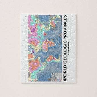 World Geologic Provinces (World Map Geology) Jigsaw Puzzle | Zazzle