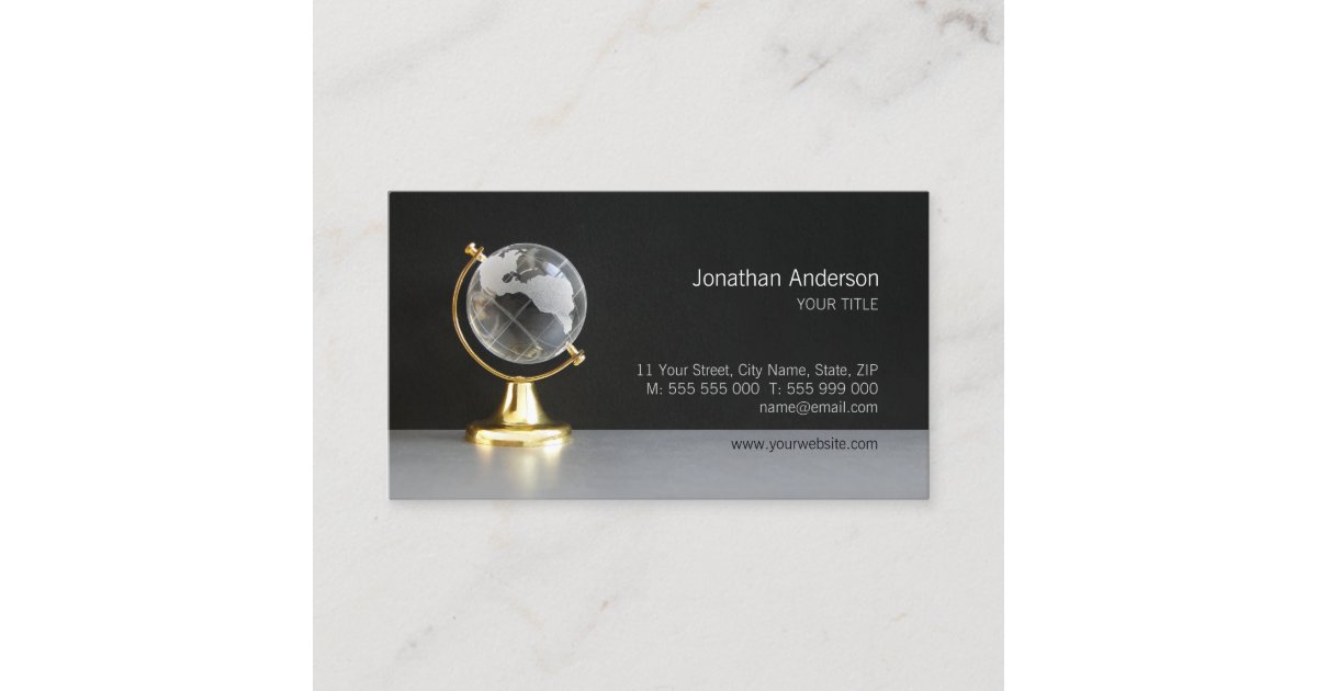 World Globe business card | Zazzle