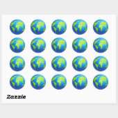 World Globe Classic Round Sticker | Zazzle