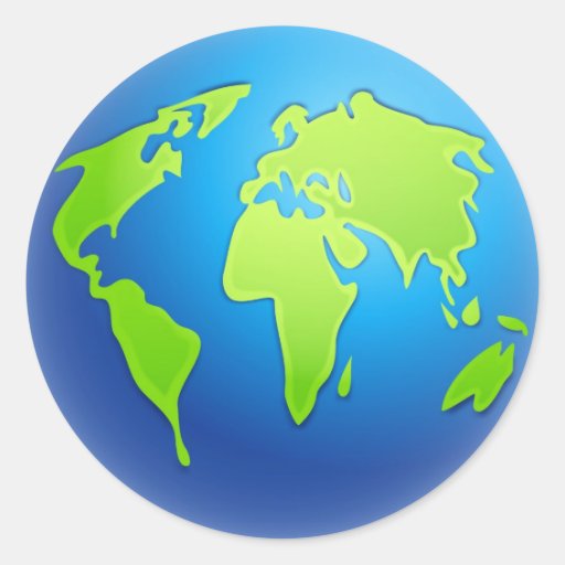 World Globe Classic Round Sticker | Zazzle