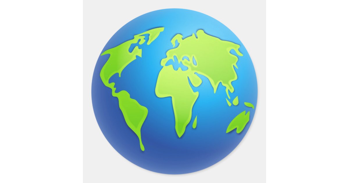 World Globe Classic Round Sticker | Zazzle