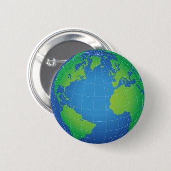 World Globe Map Button | Zazzle