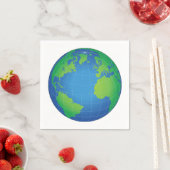 World Globe Map Napkins | Zazzle
