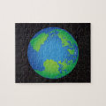 World Globe Map Starry Sky Jigsaw Puzzle | Zazzle