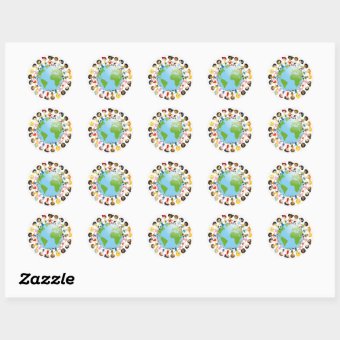 World kidz classic round sticker | Zazzle