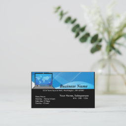 World Laptop/Computer Business Card | Zazzle