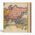 World Map 1700s Antique Continents 3 Ring Binder | Zazzle