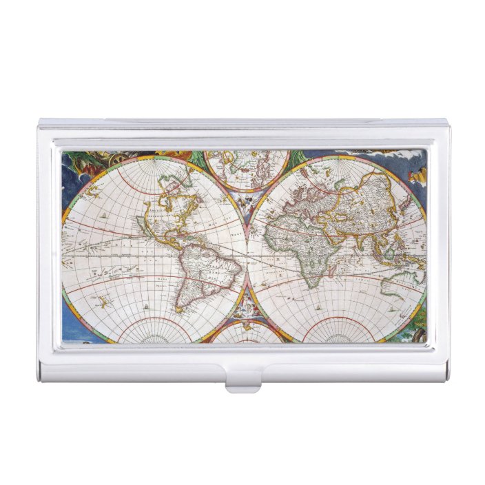 WORLD MAP, 17th CENTURY Case For Business Cards | Zazzle.com